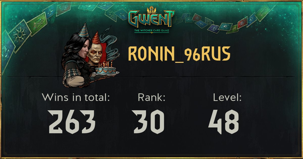 RONIN_96rus - GWENT: The Witcher Card Game